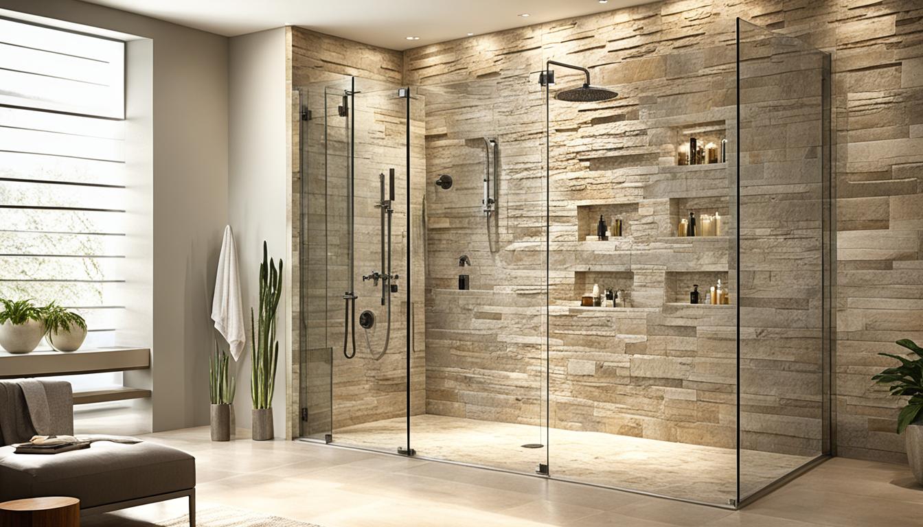 Natural Stone Walk-In Shower Inspiration