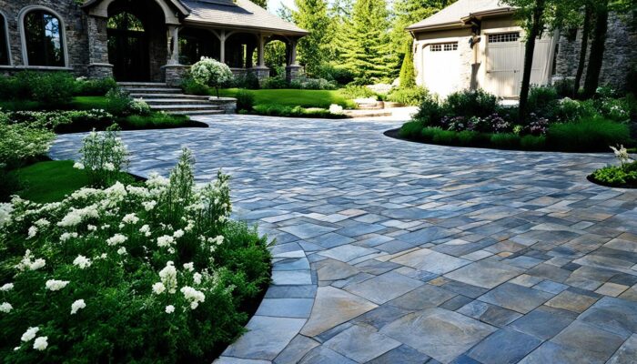 Elegant Natural Stone Driveway Ideas for Homes - Natural Stone