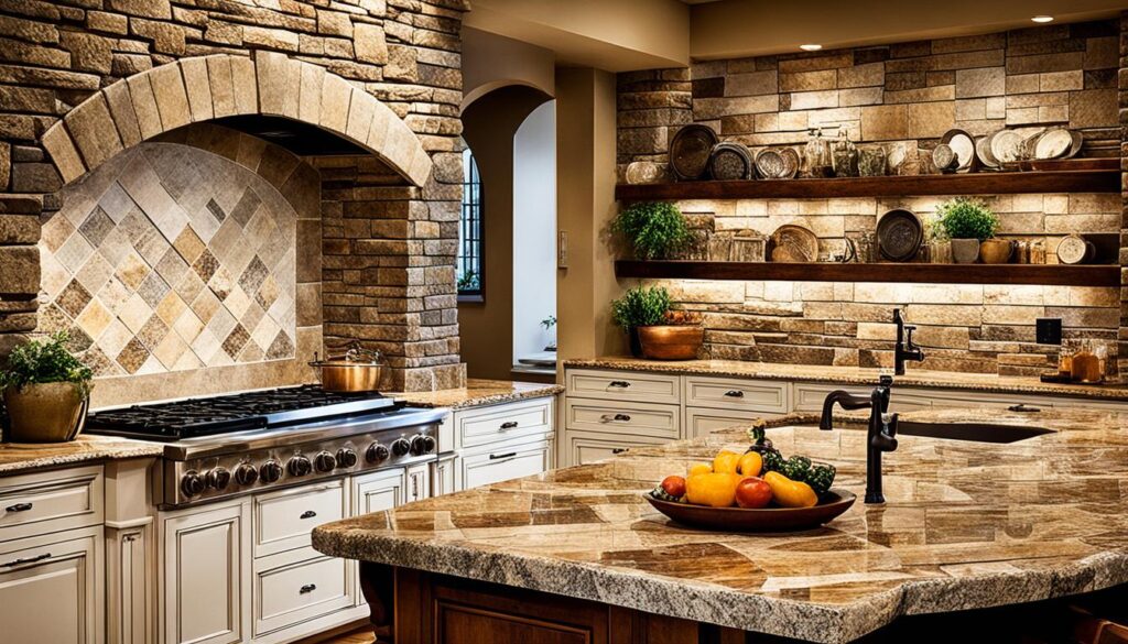 Natural Stone Kitchen Backsplash Inspirations - Natural Stone