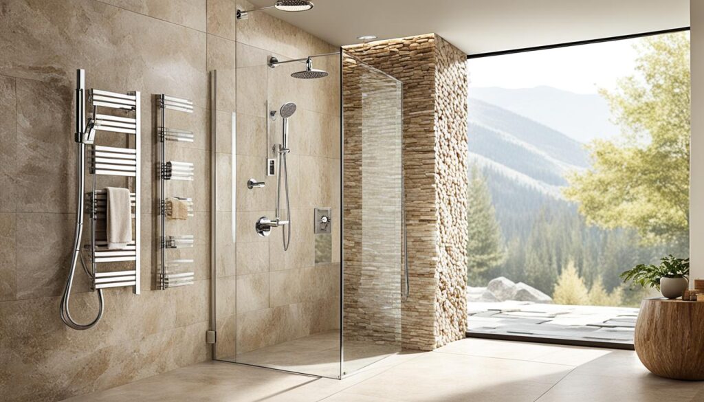 Natural Stone Walk-In Shower Inspiration