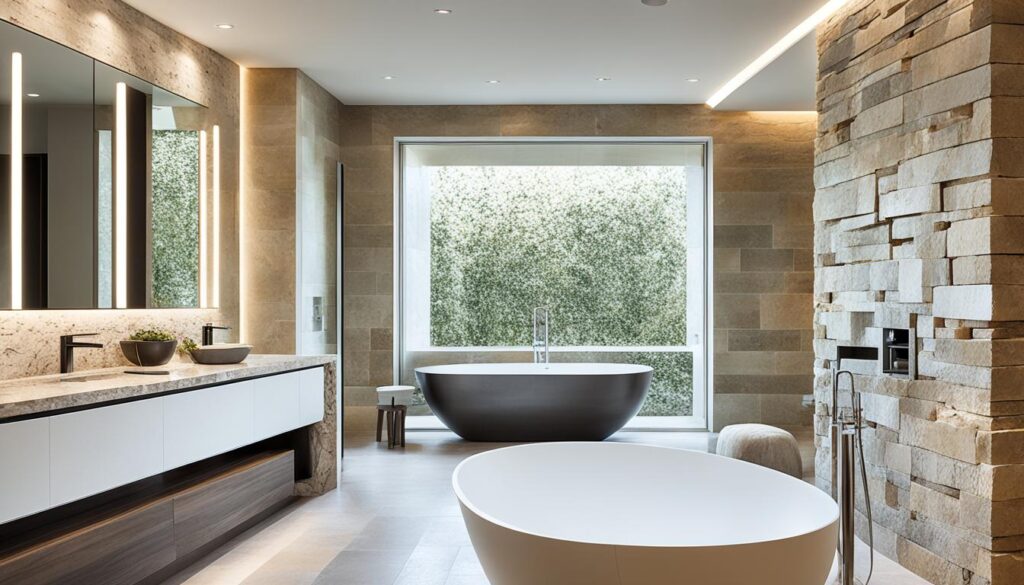 Elegant Bathroom Designs with Natural Stone Ideas